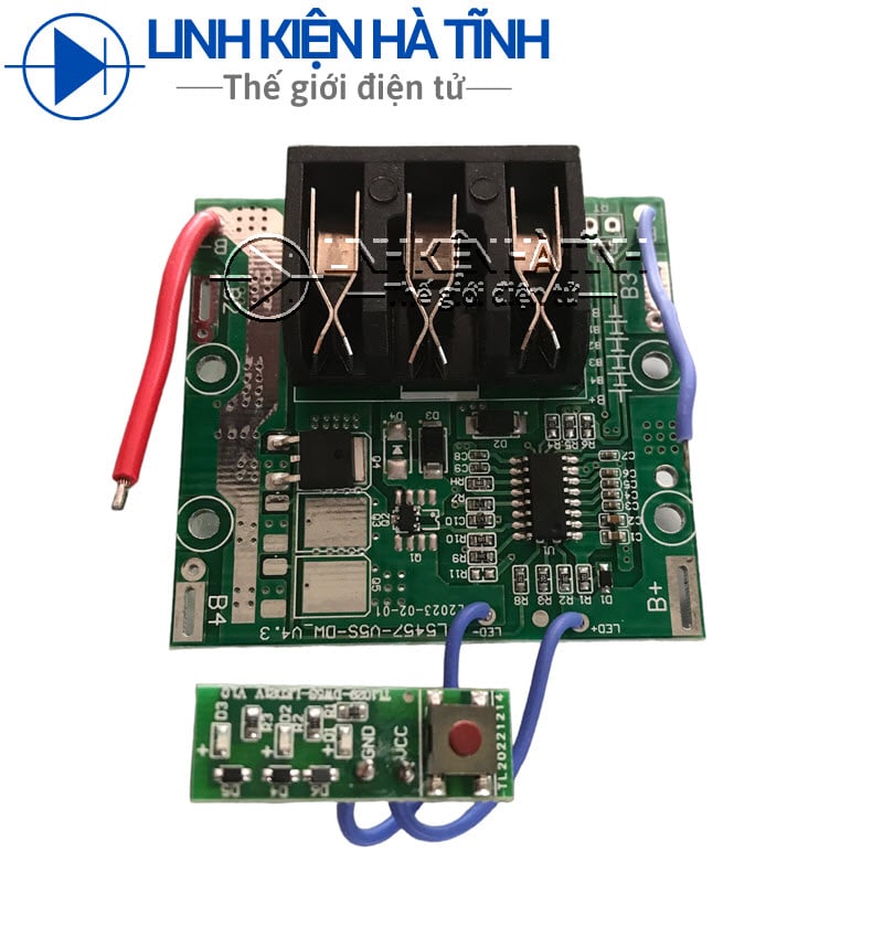 Mạch pin Dewalt 21V 5S 1 mosfet kèm mạch LED báo Mạch sạc và bảo vệ pin ...